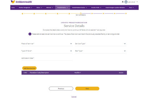 Create Preauthorization Requests | EmblemHealth